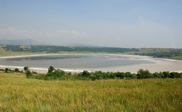 The ancient crater Lake Katwe - African wilderness tours